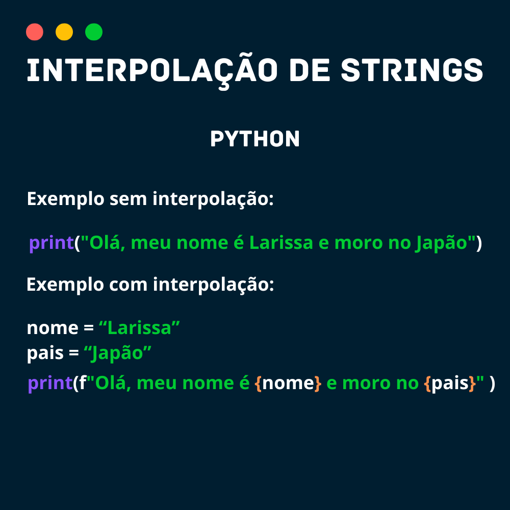 INTERPOLAÇÃO DE STRINGS – Código Falho